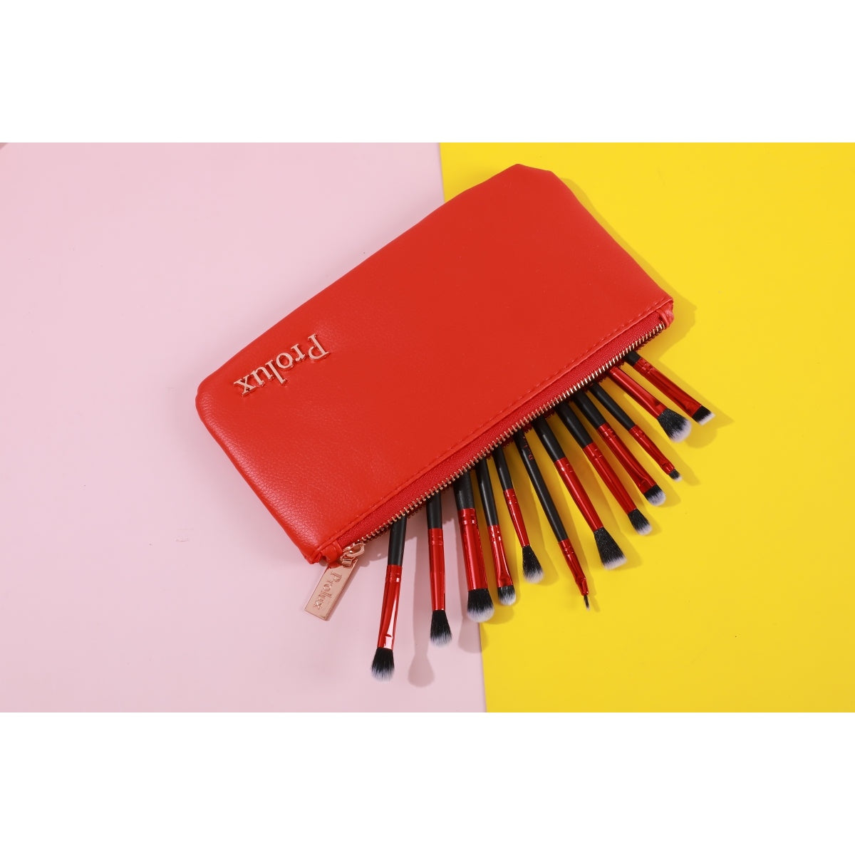 Prolux Deluxe Red Makeup Brush Set for Flawless Blending – Prolux Cosmetics